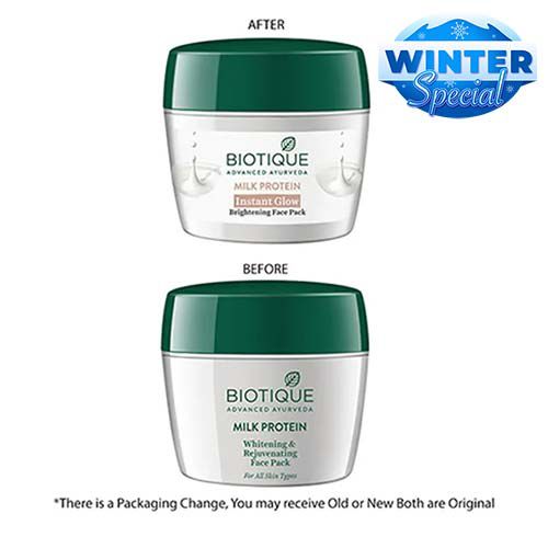 Buy BIOTIQUE Bio Milk Protein Whitening & Rejuvenating Face Pack - For ...