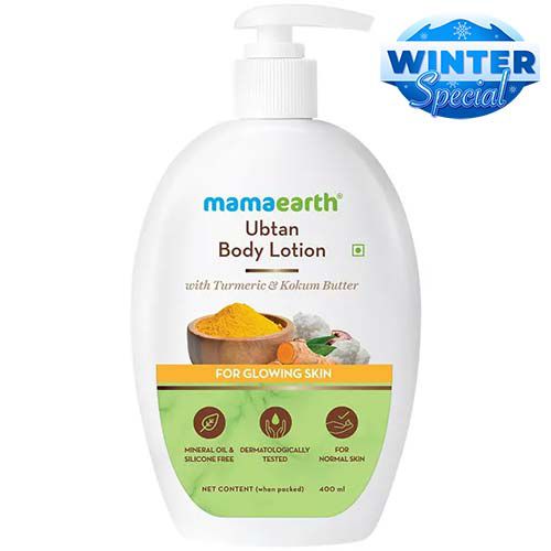 Buy Mamaearth Ubtan Body Lotion - For Normal Skin, With Turmeric & Kokum Butter, Mineral Oil ...