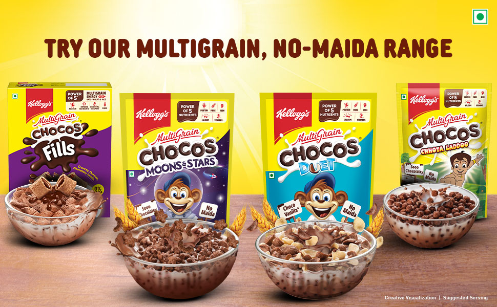 Buy Kellogg's Chocos, 250 g + Chocos Fills - Double Chocolaty, 160 g ...