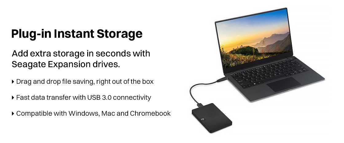 Buy Seagate Expansion 2TB USB 3.0 Hard Disk Drive (Portable Design ...