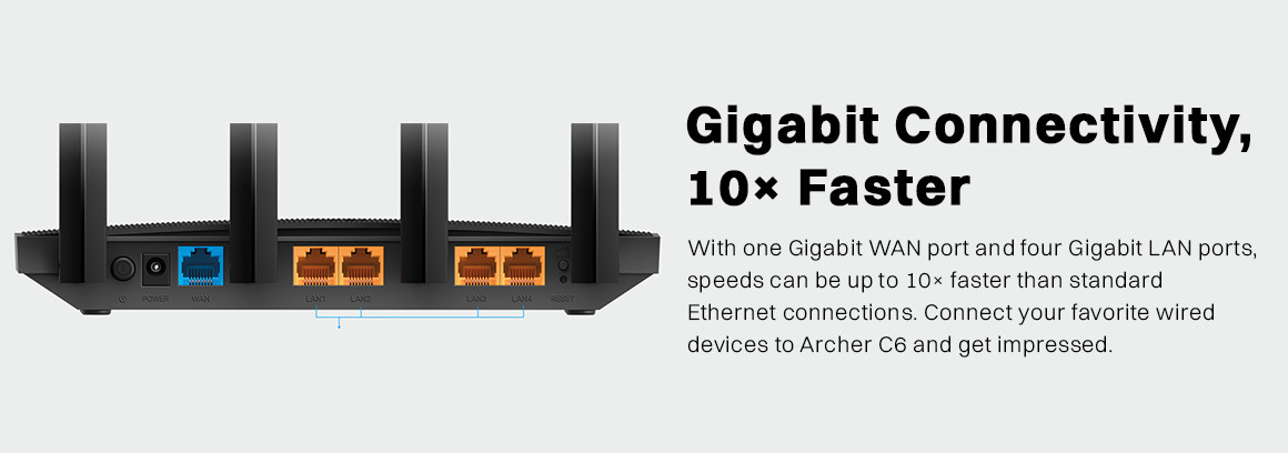 Buy Tp-Link Archer C6 AC 1200 Dual Band 867 Mbps Mesh Wi-Fi Router (4 ...