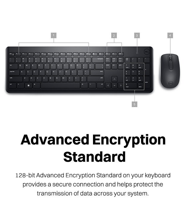 Buy Dell Km3322w Wireless Keyboard And Mouse Combo 1000 Dpi Spill