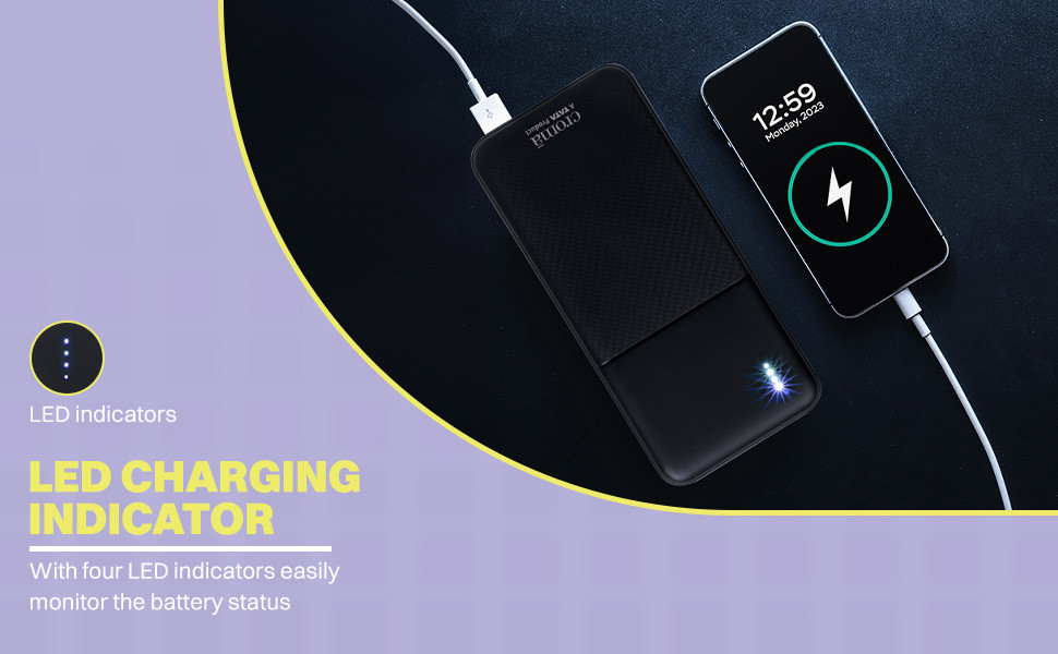 Buy Croma CRSP225PBA040603 10000 mAh 22.5W Fast Charging Power Bank (2 ...