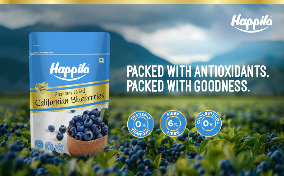 Buy Happilo Blueberries Dried Premium Californian 150 Gm Online At Best ...