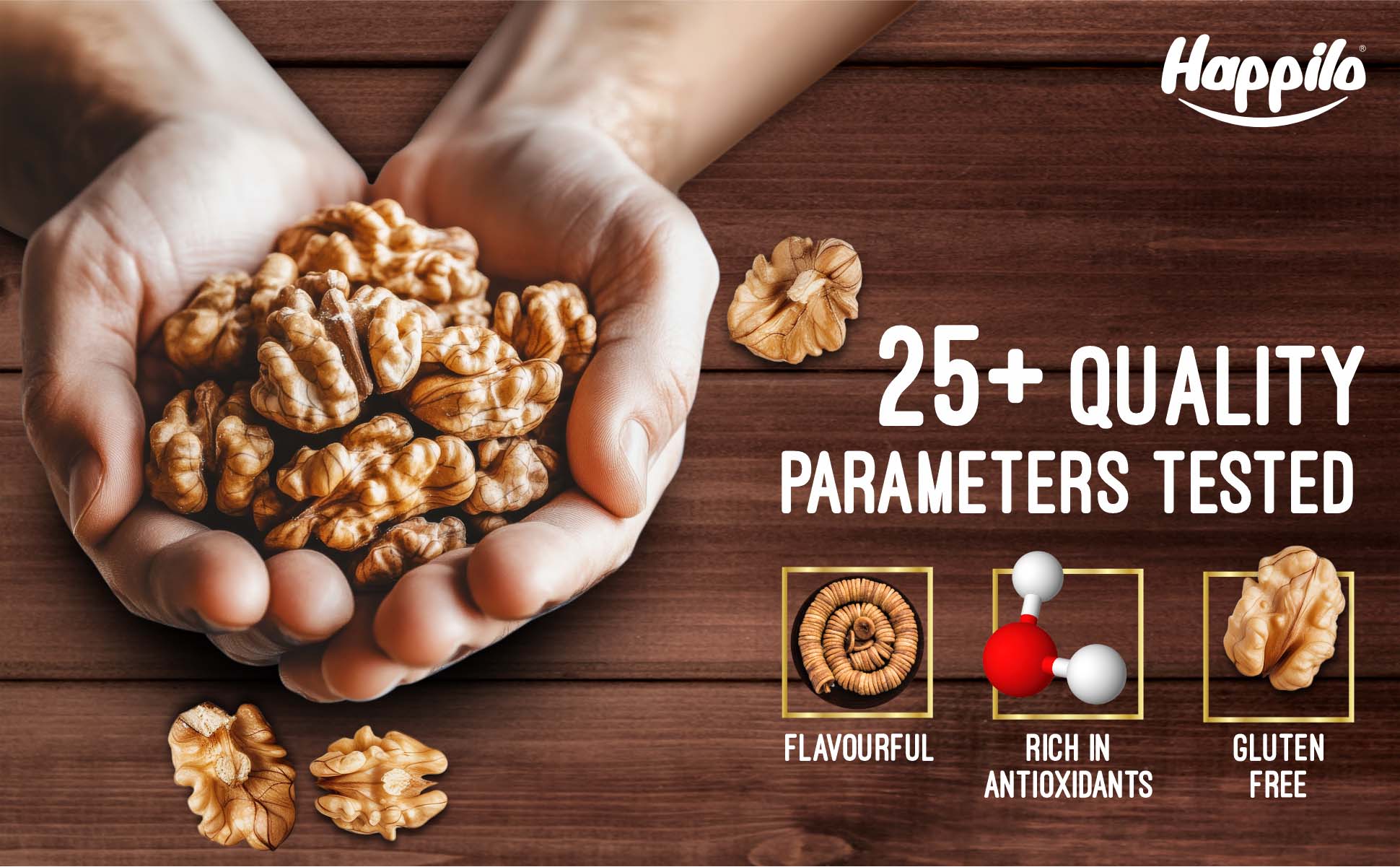 Buy Happilo Walnuts Inshell 100 Natural Premium Californian 200 Gm ...