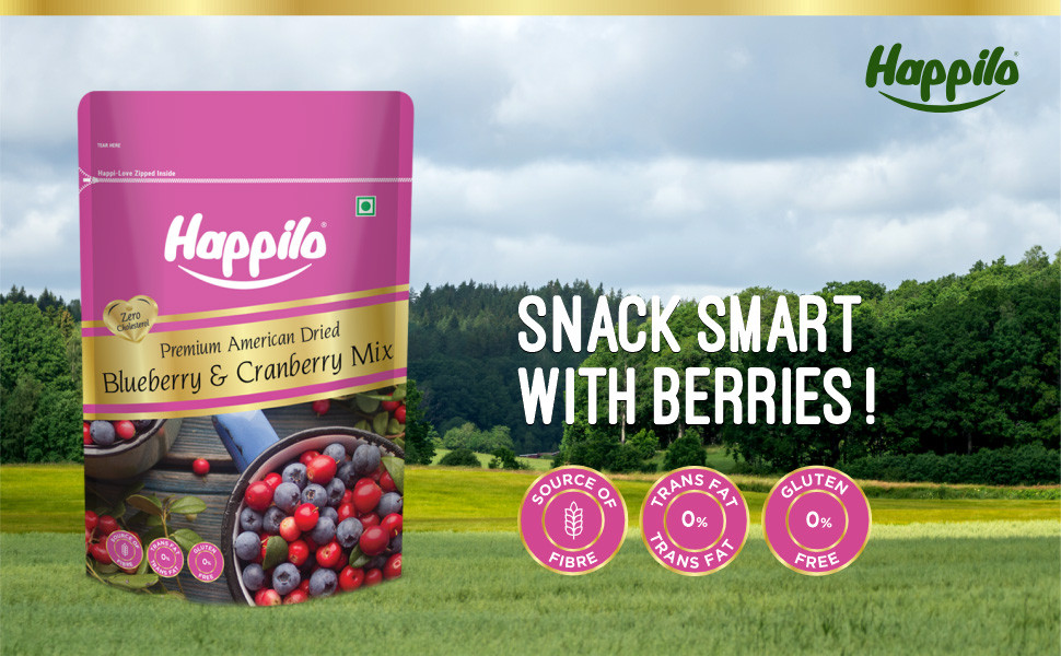 Buy Happilo Premium American Dried Blueberry & Cranberry Mix Online at ...