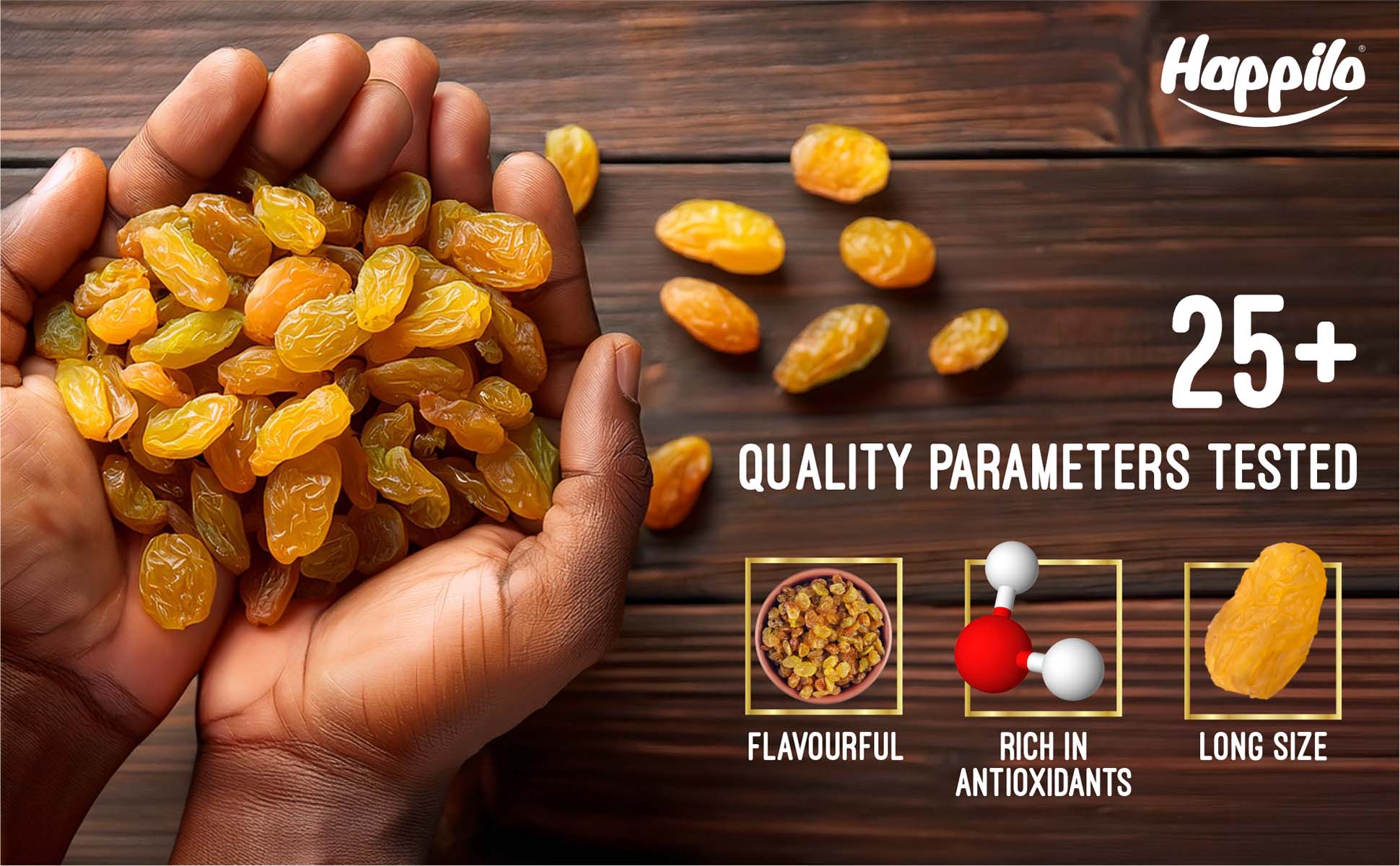 Buy Happilo Premium Seedless Green Raisins Online at Best Price of Rs ...