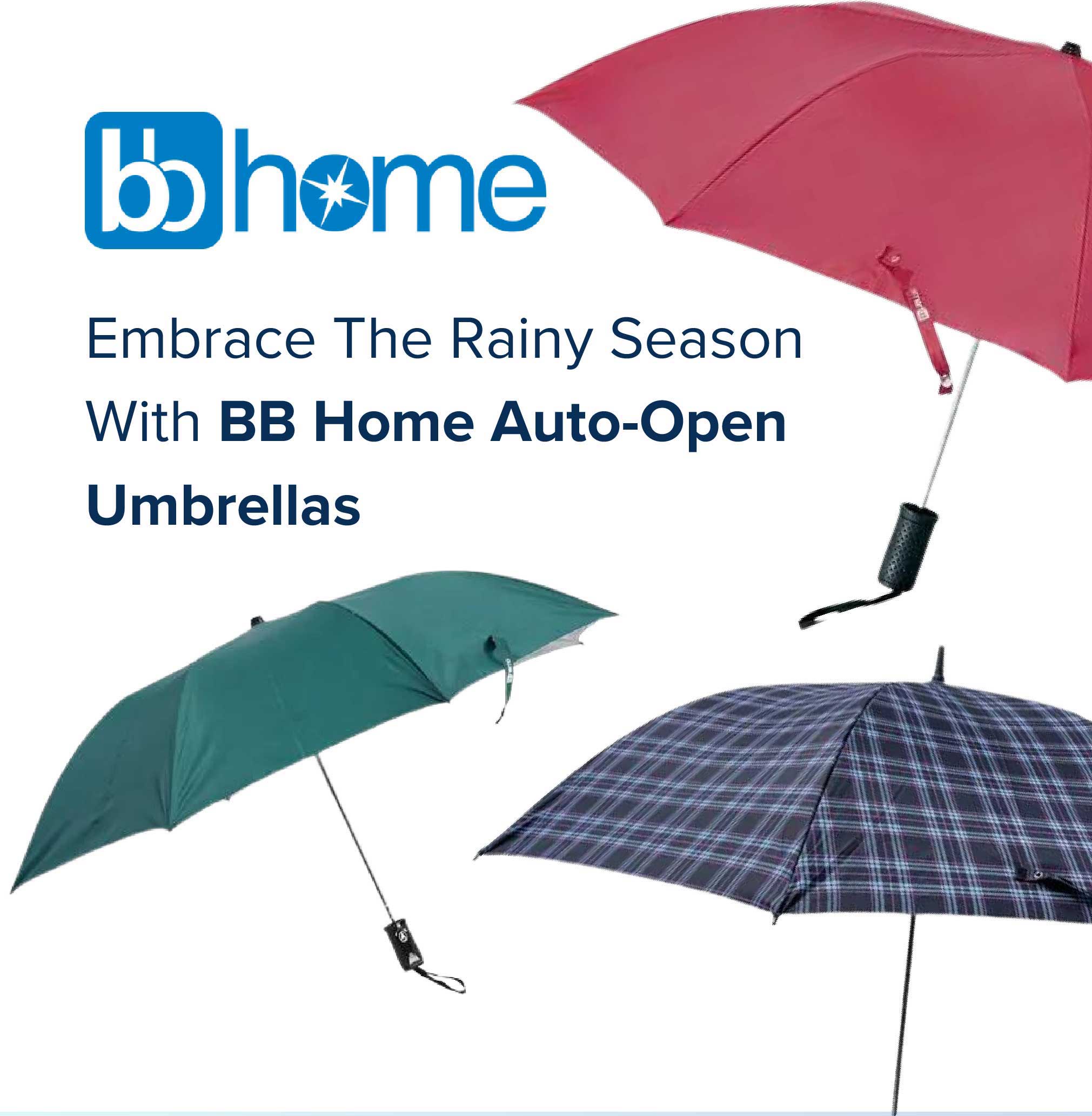 Buy bb home Full Size Straight Umbrella - With Fabric Cover, Black, UV ...