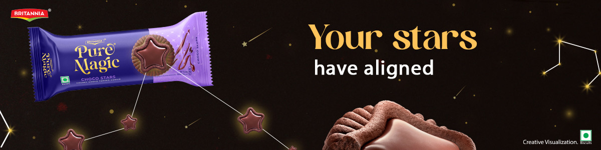 Buy Britannia Pure Magic Choco Stars - Chunky Choco Topped Cookie ...