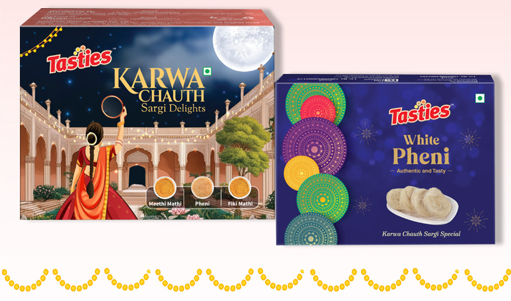 Buy Tasties Karwa Chauth Sargi Gift Box (Meethi Mathi, Fiki Mathi & Pheni-100g each) Online at ...