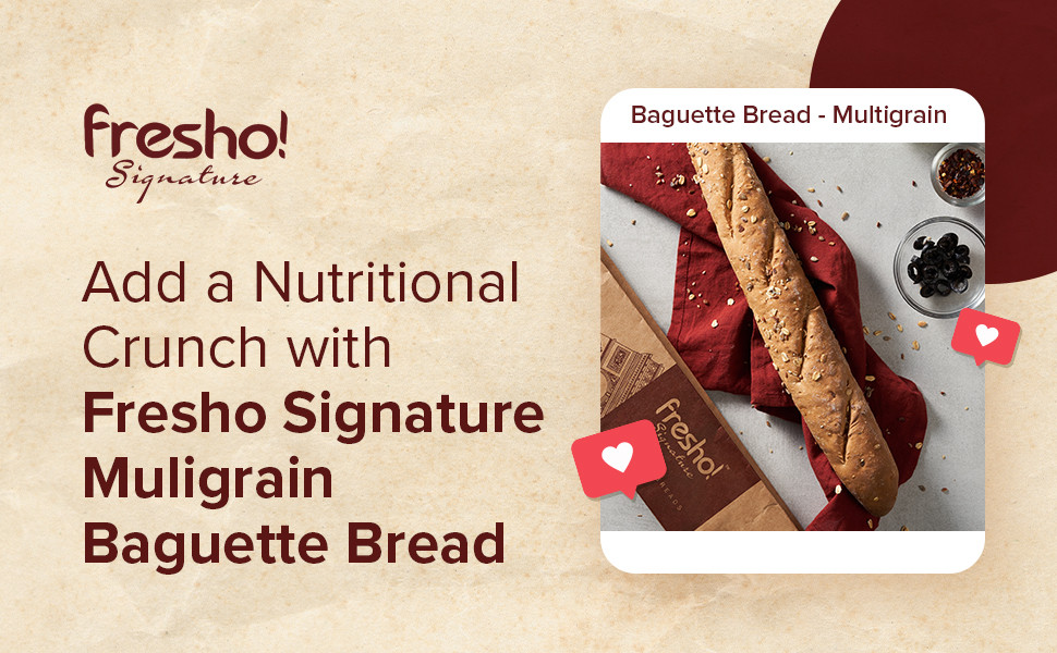 Buy Fresho Signature Baguette Bread Multigrain 300 Gm Online At Best ...