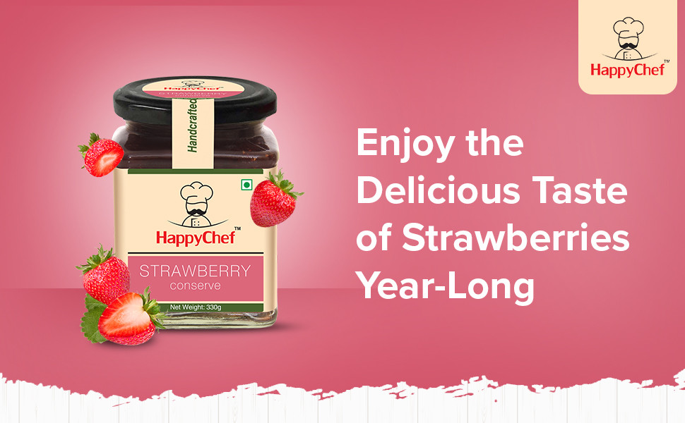 Buy Happy Chef Conserve Strawberry 330 Gm Online At Best Price of Rs ...