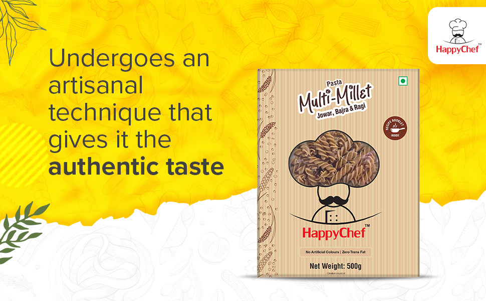 Buy HappyChef Multi-Millet Jowar, Bajra & Ragi Pasta - Spirali Online ...