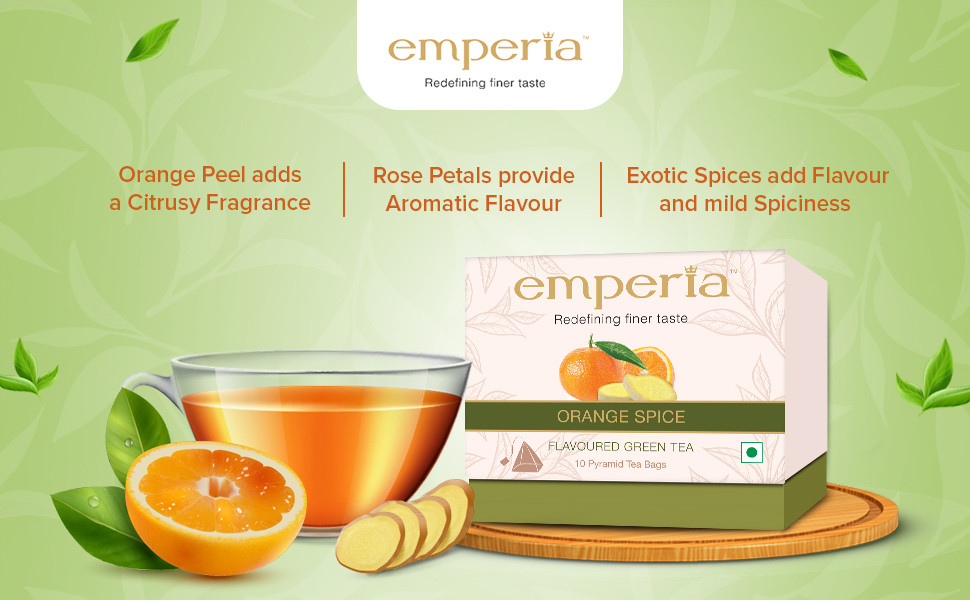 Buy emperia Orange Spice Flavoured Green Tea Online at Best Price of Rs ...