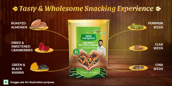 Buy Tata Sampann Delight Dry Fruit & Seed Mix - Power Packed & Crunchy ...