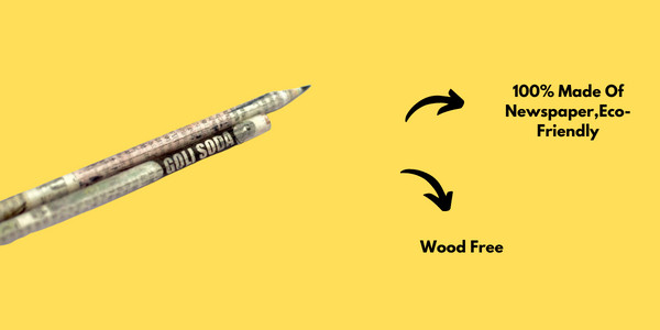 Buy Goli Soda Upcycled Plain Newspaper Pencils Online at Best Price of ...