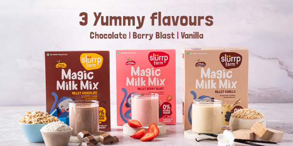 Buy Slurrp Farm Magic Milk Mix - Millet Vanilla Online at Best Price of ...