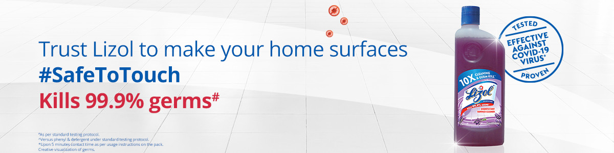 Buy Lizol Disinfectant Surface Cleaner Lavender 975 Ml Online At Best ...