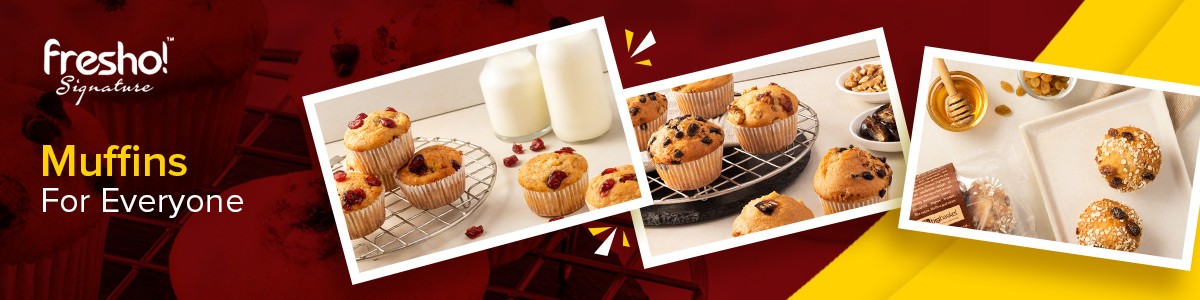 Buy Fresho Signature Banana Oats & Cranberry Muffins Online at Best ...