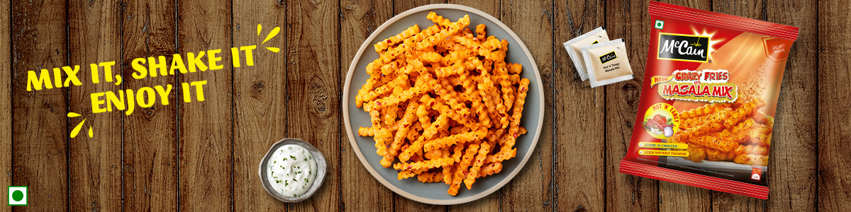 Buy McCain Crazy Fries - Masala Mix, Hot 'N' Tangy Online at Best Price ...