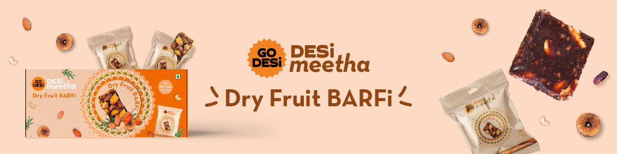 Buy GO DESi Dry Fruit Barfi With Jaggery Online at Best Price of Rs 210 ...
