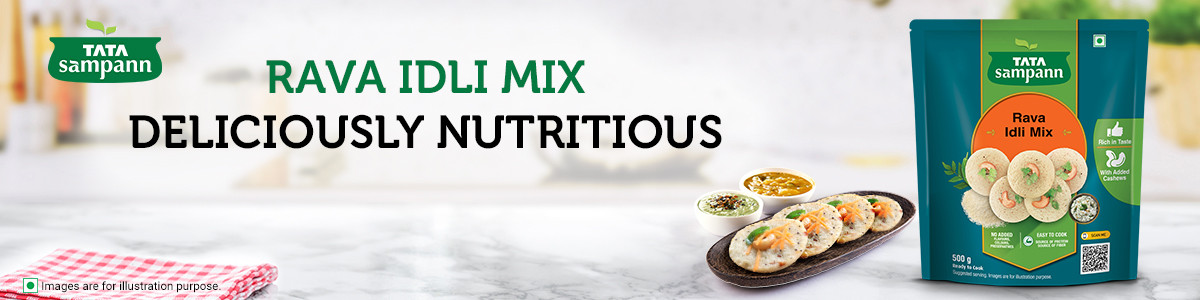Buy Tata Sampann Rava Idli Mix - Ready to Cook, With Added Cashews ...