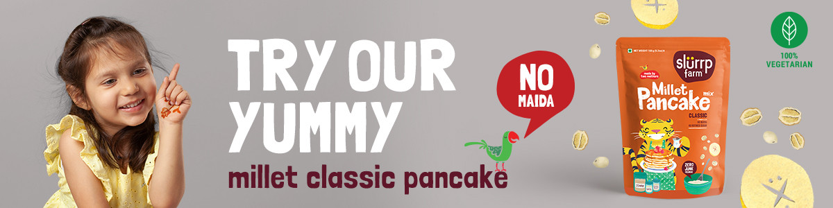 Buy Slurrp Farm Classic Pancake Mix - No Maida, Eggless Instant Healthy ...