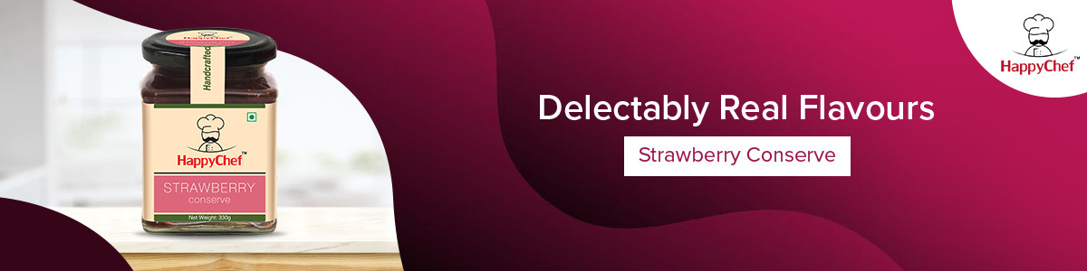 Buy Happy Chef Conserve Strawberry 330 Gm Online At Best Price of Rs ...