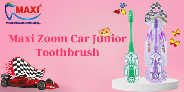 Buy MAXI Zoom Car Junior Toothbrush - Soft Bristles, Comfortable Grip ...
