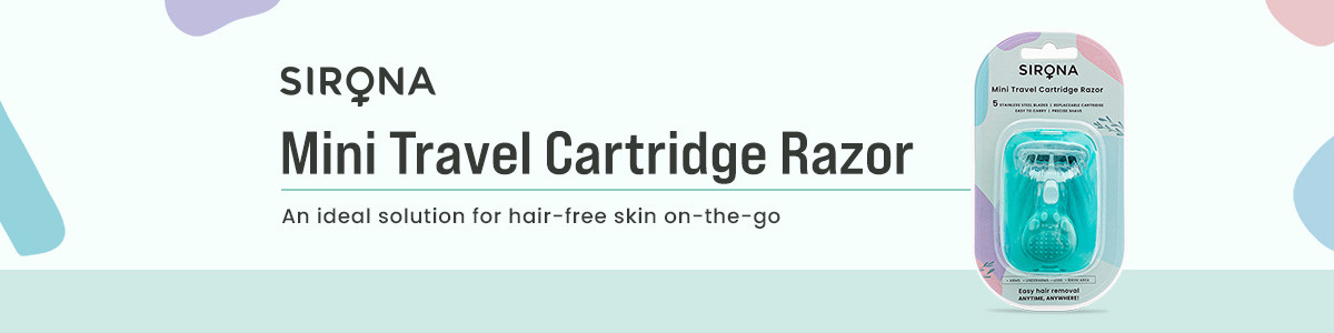 Buy SIRONA Reusable Mini Travel Cartridge Hair Removal Body Razor for ...