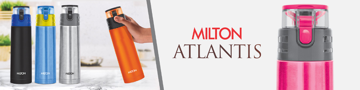 Buy Milton Atlantis 900 Thermosteel Water Bottle, Black Online at Best ...