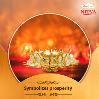 Buy Shubhkart Nitya Brass Pukhraj Crystal Pyali Diya - Medium Online at ...