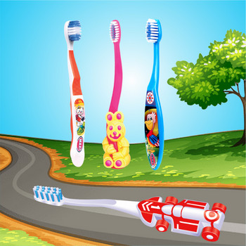 Buy MAXI Zoom Car Junior Toothbrush - Soft Bristles, Comfortable Grip ...
