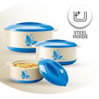 Buy Milton New Orchid 1000 Casserole For Roti/Chapati - Blue Online at ...