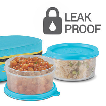 Buy Milton New Bon Bon Lunch Box With 2 Leak-Proof Containers - Cyan ...