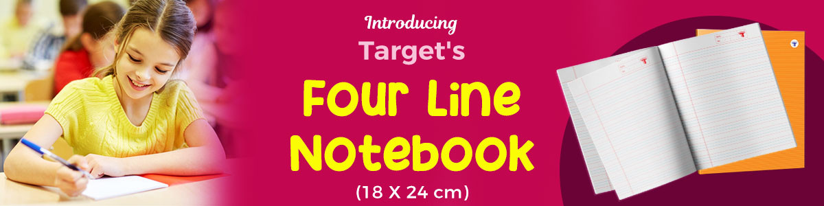Buy Target Publications Four Lines Ruled Notebook - Brown, Soft Bound ...