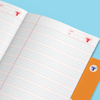 Buy Target Publications Four Lines Ruled Notebook - Red & Blue, Soft ...