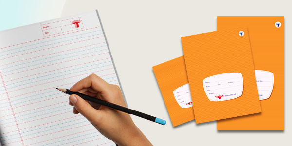 Buy Target Publications Four Lines Ruled Notebook - Red & Blue, Soft ...