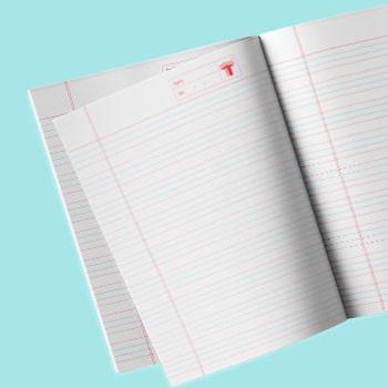 Buy Target Publications Ruled Four Lines Notebook - Red & Blue, Small ...