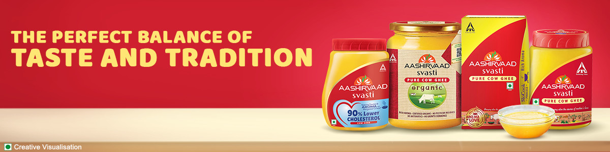 Buy Aashirvaad Svasti Cow Ghee - 90% Lower Cholesterol Online at Best ...