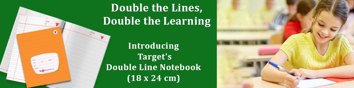 Buy Target Publications Double Line Ruled Notebook - Brown Cover With ...