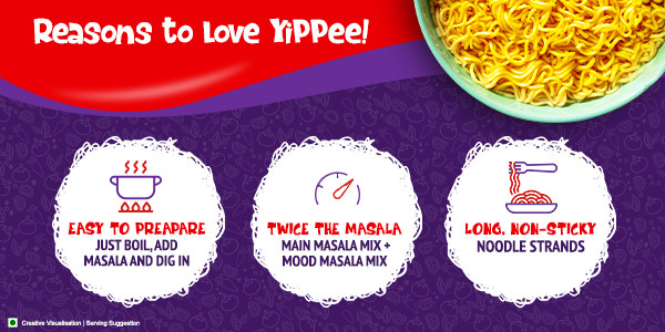 Buy Sunfeast Yippee Mood Masala Noodles Family Pack 280 Gm Online At ...