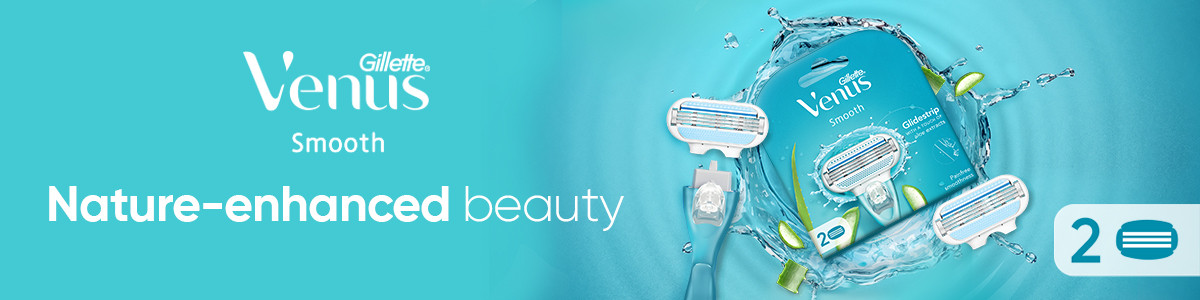 Buy Gillette Venus Smooth Razor Blades - With Aloe Vera Extracts, For ...