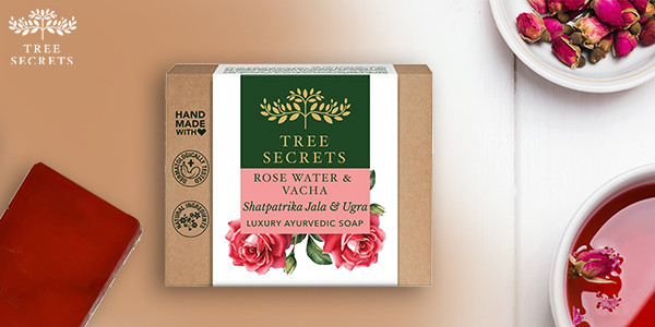 Buy Tree Secrets Luxury Ayurvedic Soap - Rosewater & Vacha Online at ...