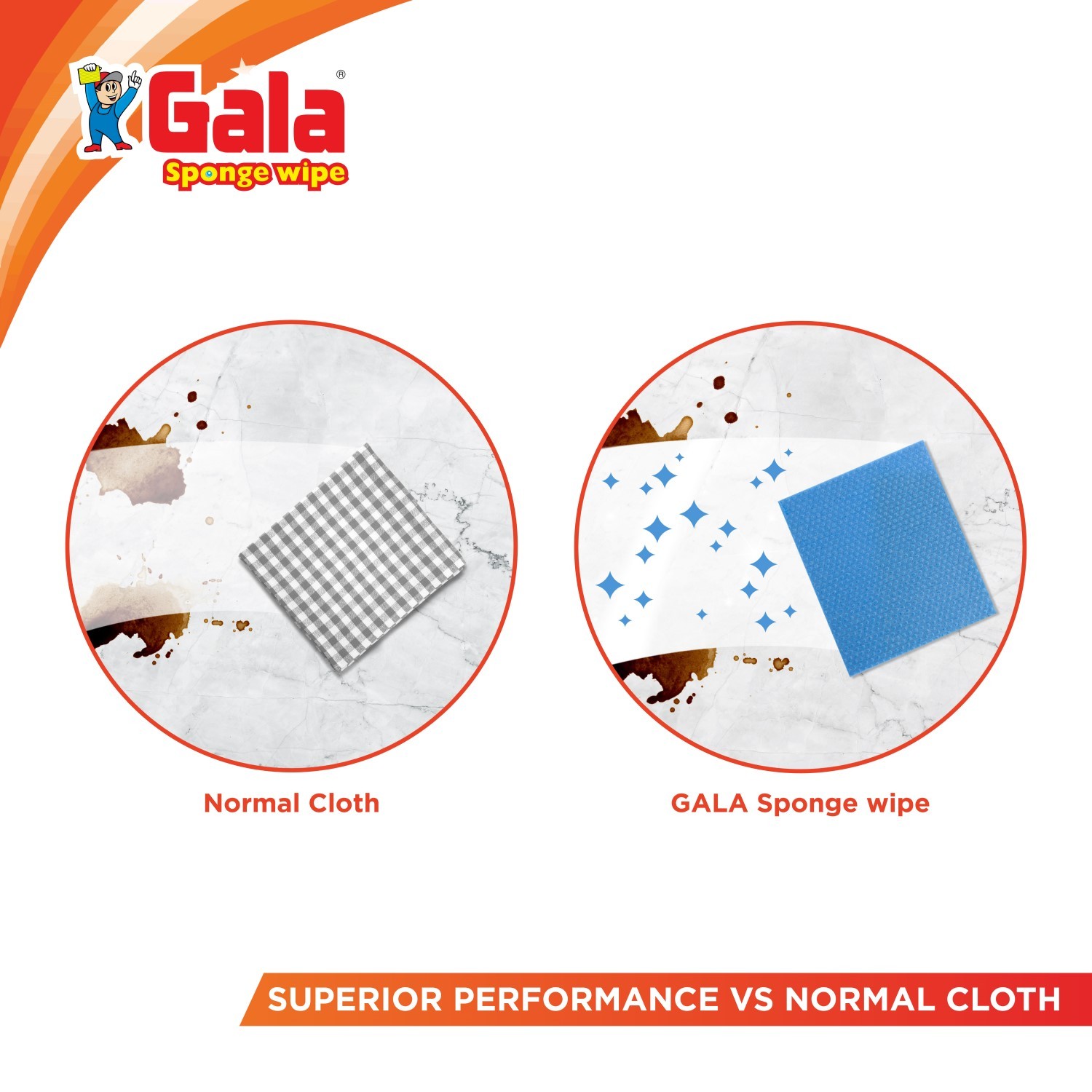 Buy Gala Scrubber - Sponge Wipes 5 pcs (18 cm X 15 cm) Online at Best ...