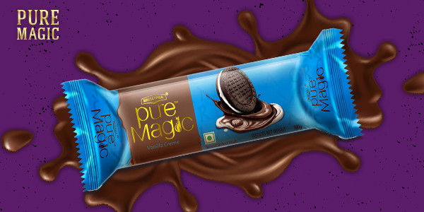 Buy Britannia Pure Magic Chocolate Biscuits 100 Gm Pouch Online at the ...