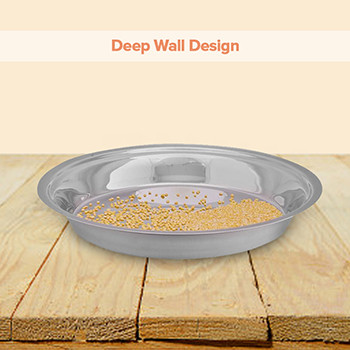 Buy bb home Atta/Maida/Dough Parat Plate - No.13, Stainless Steel ...