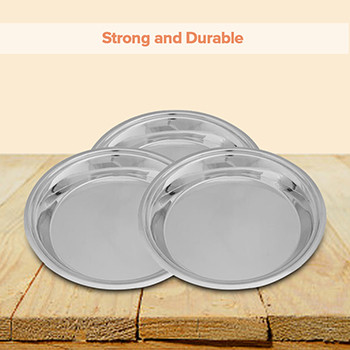 Buy bb home Atta/Maida/Dough Parat Plate - No.13, Stainless Steel ...