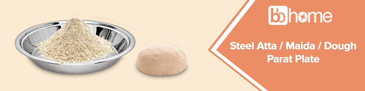 Buy bb home Atta/Maida/Dough Parat Plate - No.13, Stainless Steel ...