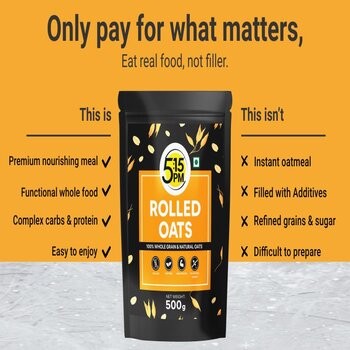 Buy 5:15PM Rolled Oats - Rich In Beta Glucans, Gluten Free, For Weight ...